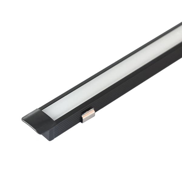 Recessed MINI LED strip aluminium PROFILE 2m, black - Led-store.se